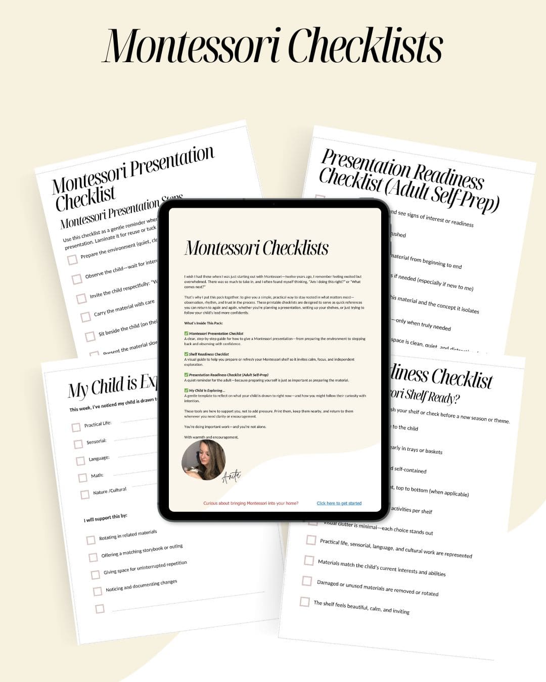 Montessori Checklists Freebie | Homeschool Printable – My Mega Bundles LLC
