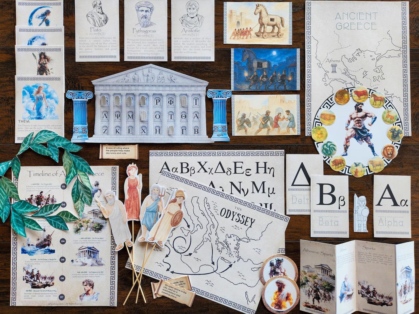 Ancient Greece homeschool printable pack – My Mega Bundles LLC