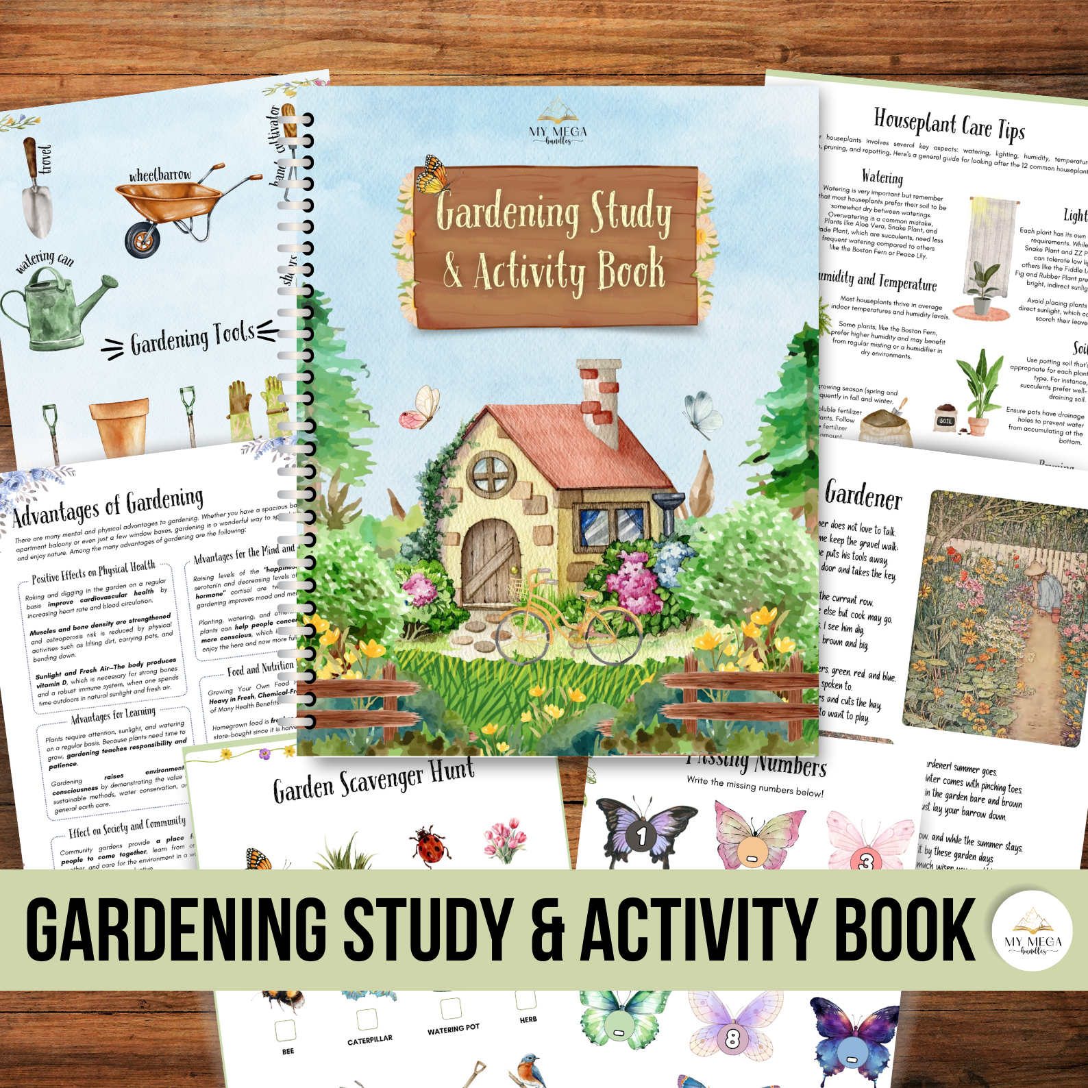 Gardening Activity Book for Kids | Printable Unit Study – My Mega ...