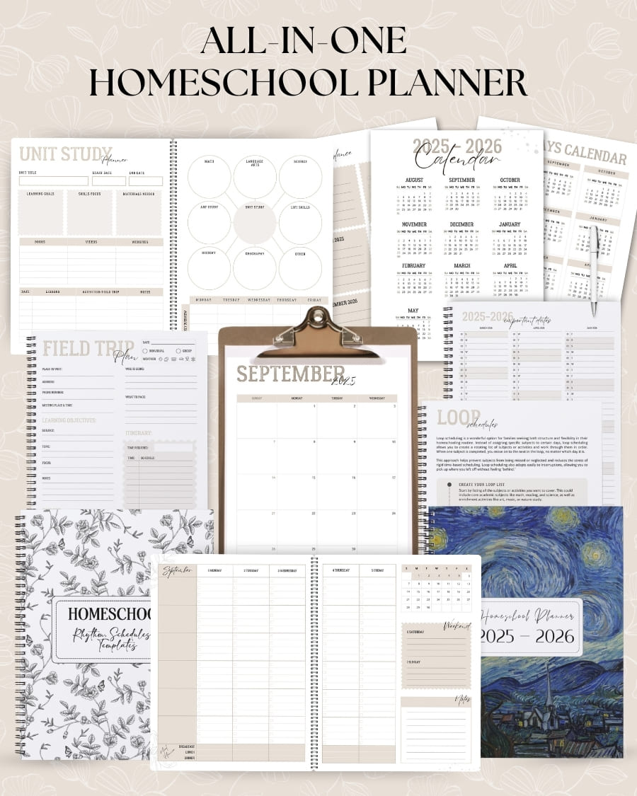 2025/2026 Homeschool Planner Printable PDF | Digital Download – My Mega ...