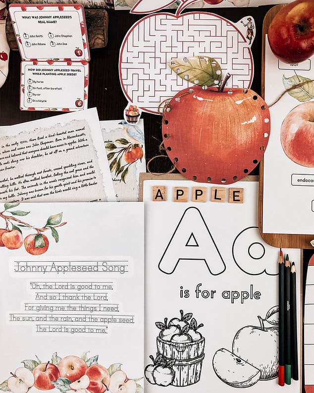Johnny Appleseed | Homeschool Printable – My Mega Bundles LLC
