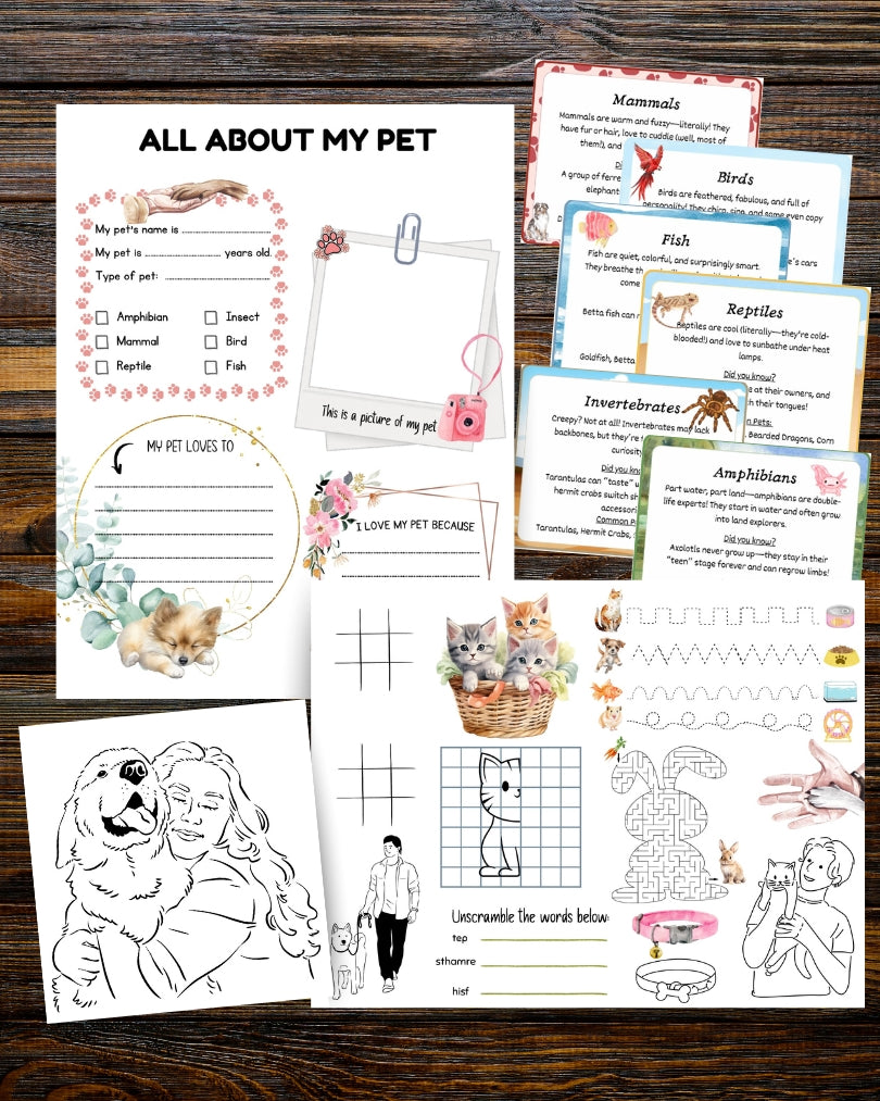 Pets Mini Study | Homeschool Printable – My Mega Bundles LLC