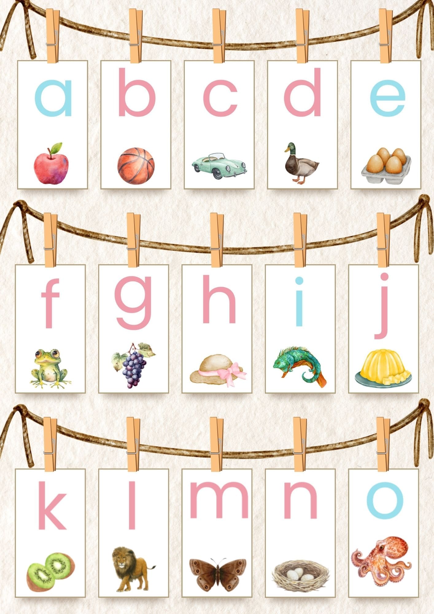 Montessori Alphabet Cards | Homeschool Printable – My Mega Bundles LLC