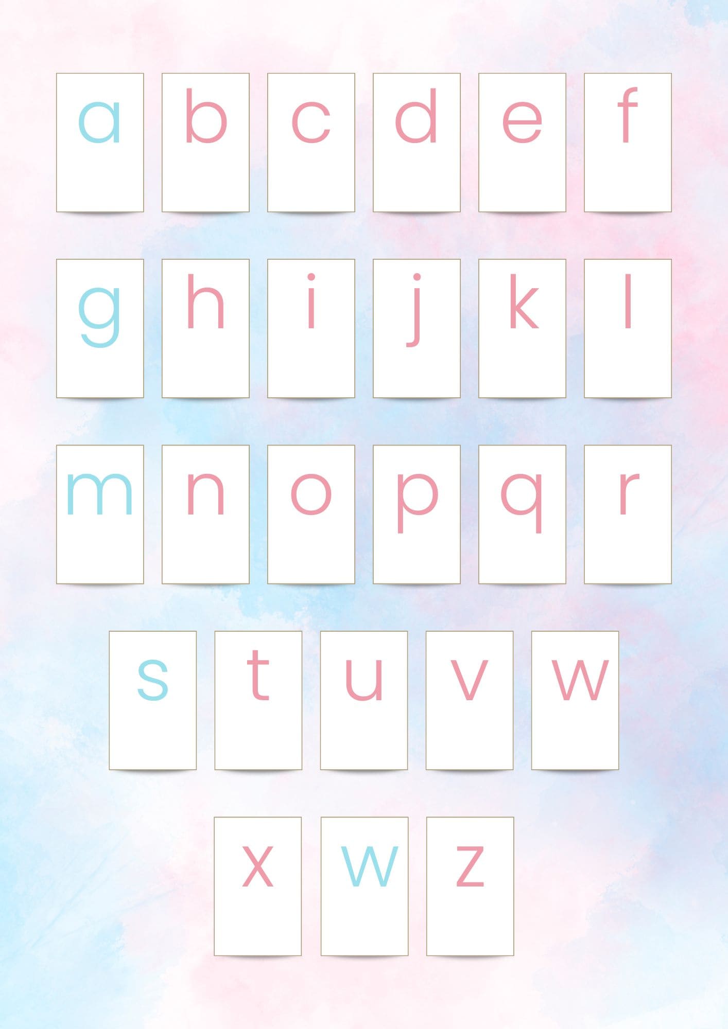 Movable Alphabet Cards in Print & Cursive | Homeschool Printable – My ...