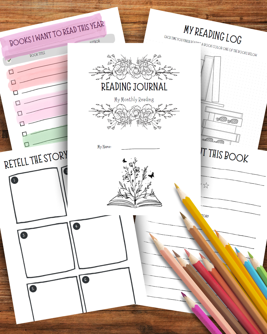 Printable Reading Journal for Kids – My Mega Bundles LLC
