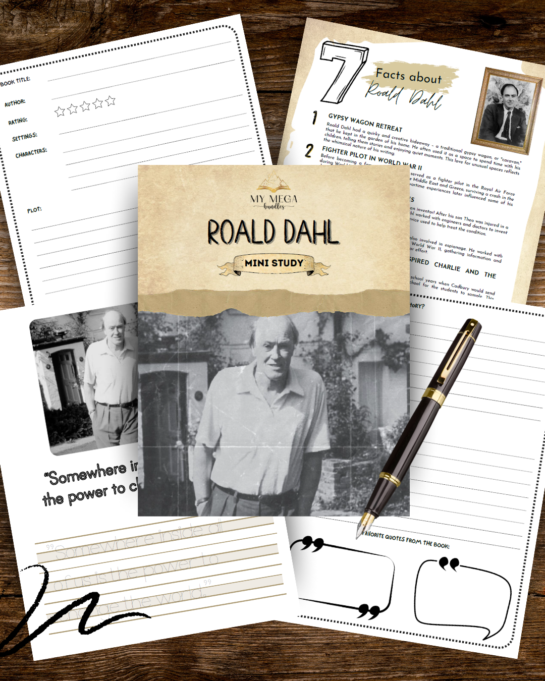Roald Dahl Author Study Printable – My Mega Bundles LLC