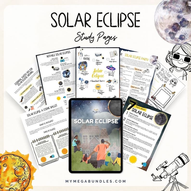 Solar Eclipse | Homeschool Printable – My Mega Bundles LLC