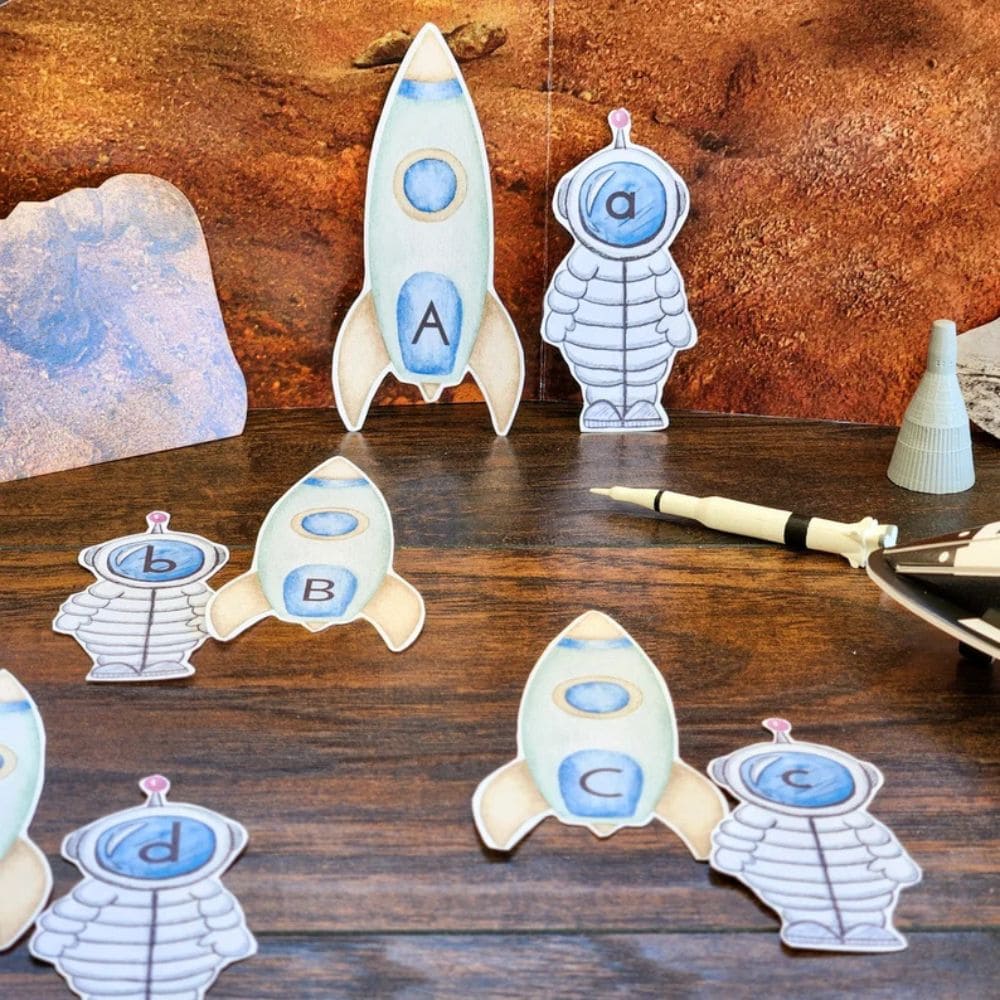 Space ABC Match: Spaceship to Astronaut Letters | Homeschool Printable ...
