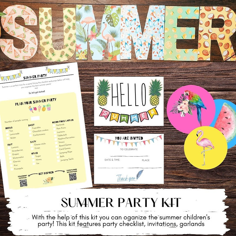 Summer Party Kit | Homeschool Printable – My Mega Bundles LLC