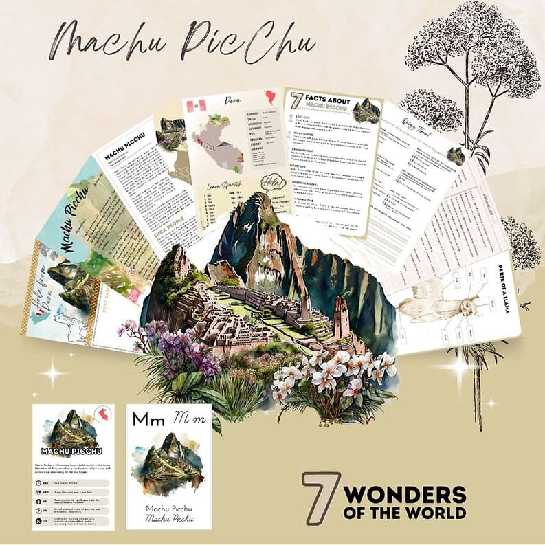 The New 7 Wonders of The World Pack | Homeschool Printable – My Mega ...
