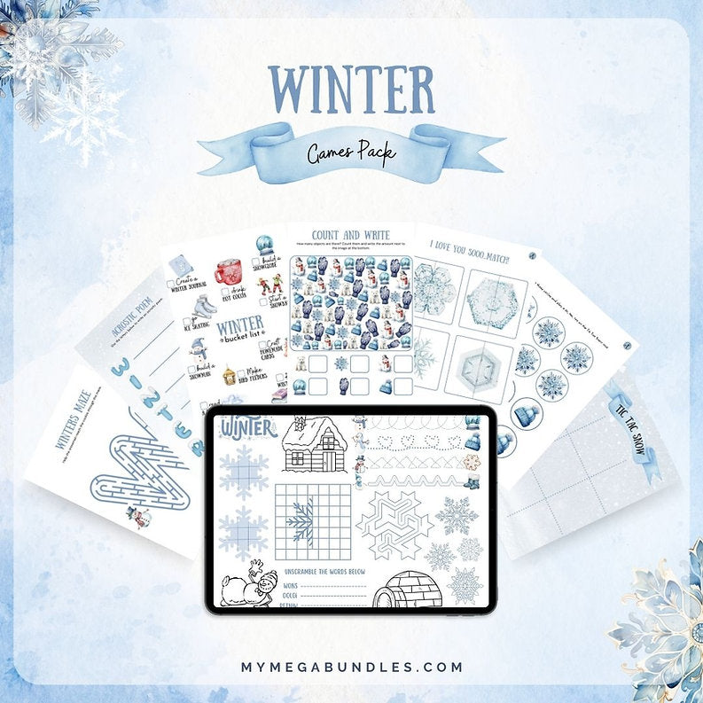 Winter Activity and GamesPack for Kids | Homeschool Printable – My Mega ...