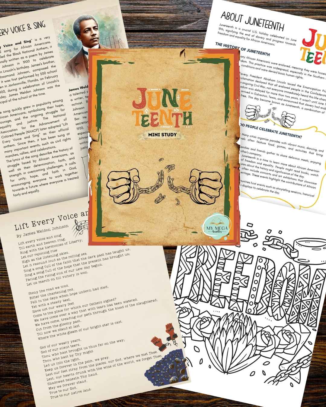 Juneteenth Printable Pack for Ages 10 and up, Learn, Reflect & Color ...