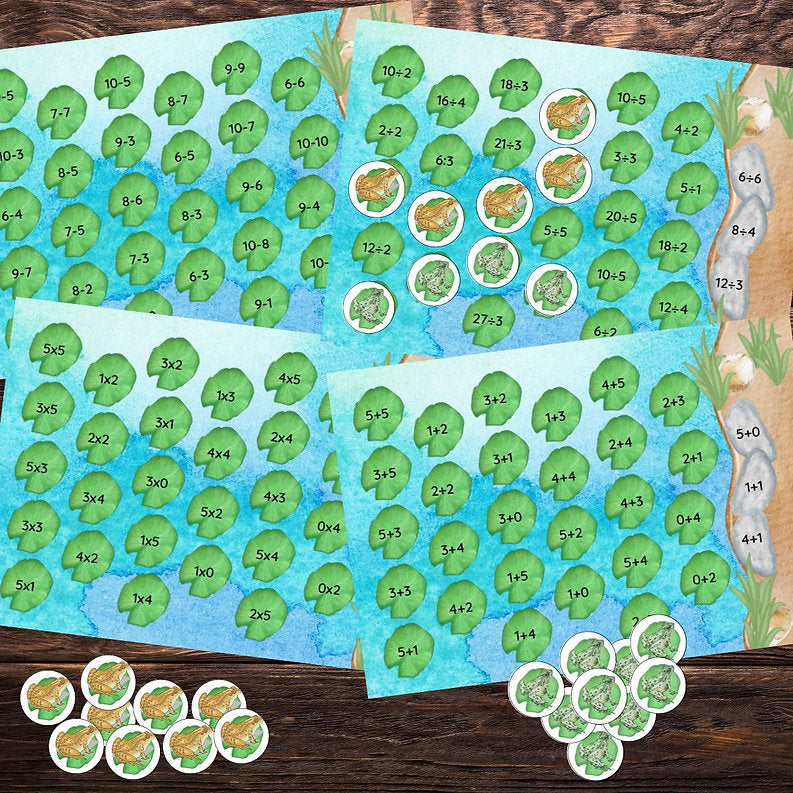 Frogs Math Game | Homeschool Printable – My Mega Bundles LLC