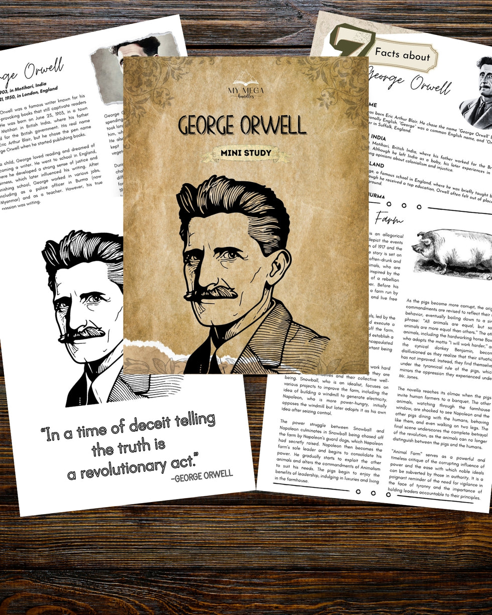 George Orwell Printable for Grades 7–10 | Biography & Facts – My Mega ...