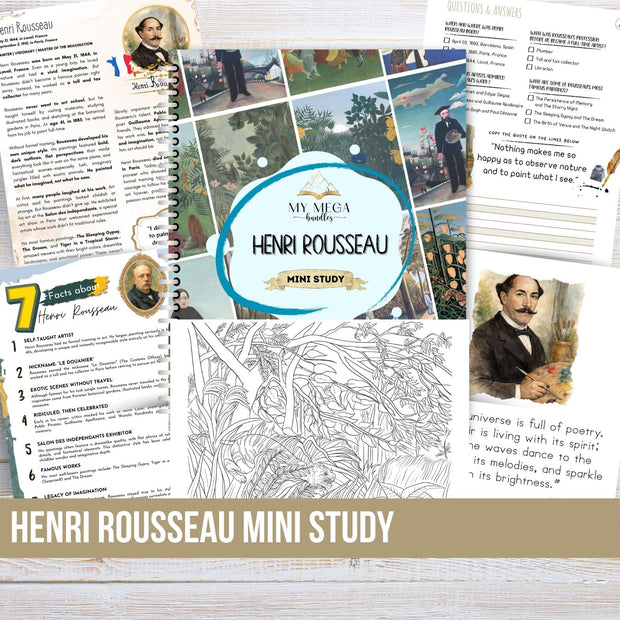 Henri Rousseau Mini Art Study Printable | Picture Study & Narration ...
