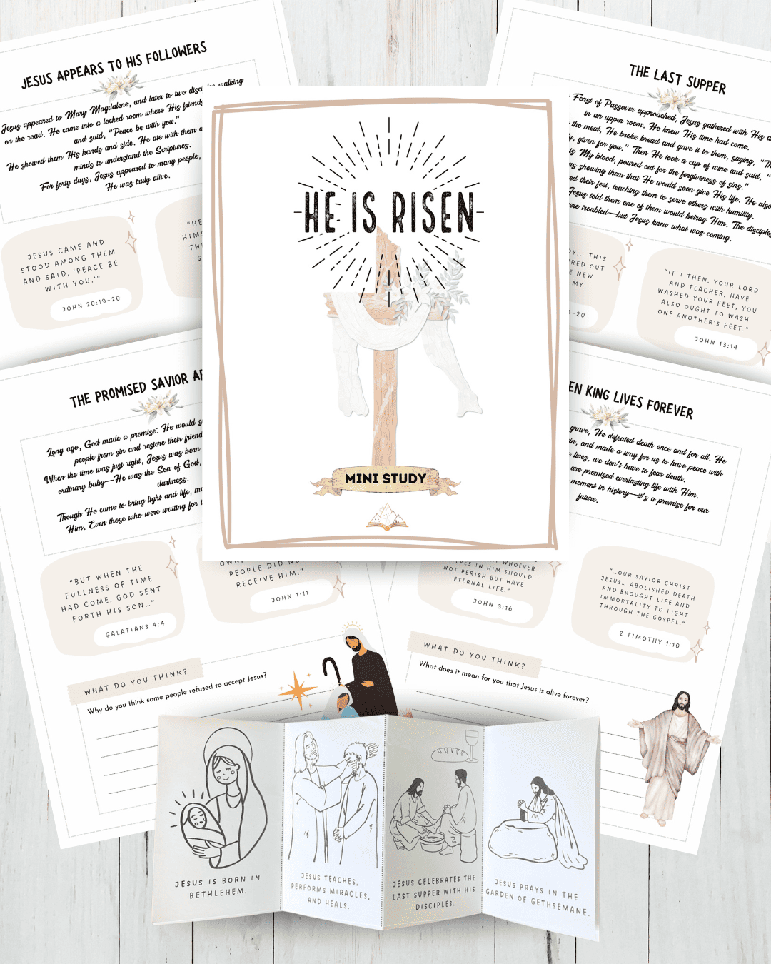 He is Risen Easter Printable | Homeschool Printable – My Mega Bundles LLC