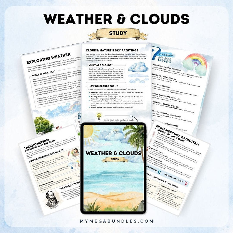 Weather and Clouds Study | Homeschool Printable – My Mega Bundles LLC
