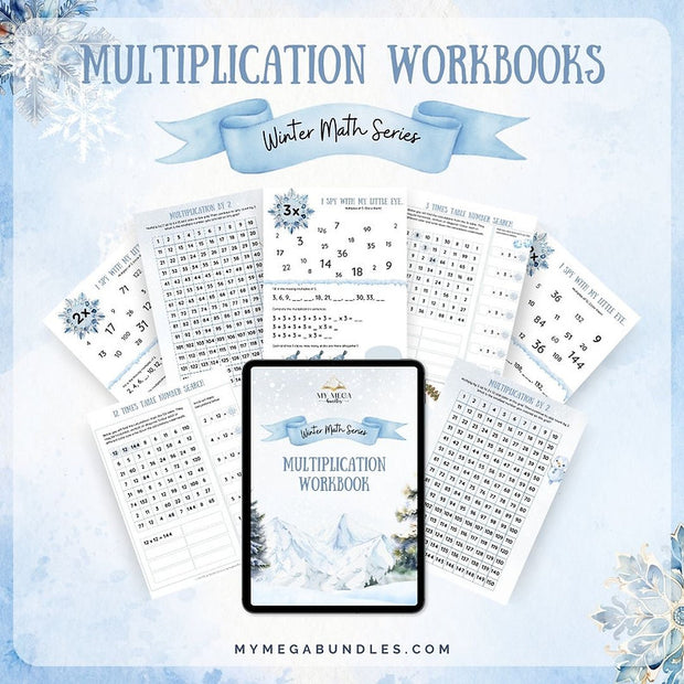 Winter-Themed Multiplication Math Workbook: Mastering Multiples with ...
