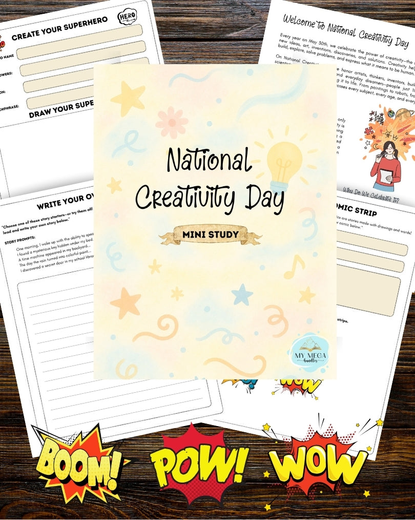 National Creativity Day Printable Pack for Kids (Ages 6-12) – My Mega ...